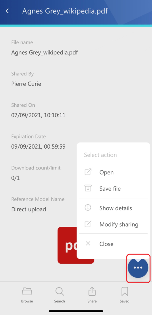 Contentaccess Mobile Sharing Context Menu Tech Arrow Documentation Center