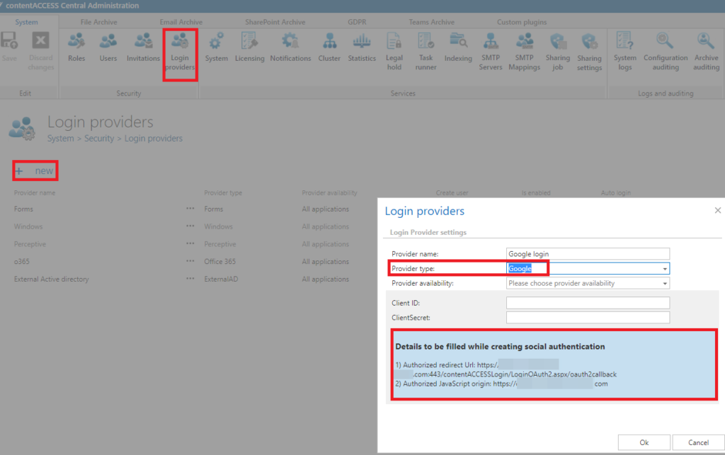Google login 8.4 | TECH-ARROW Documentation Center