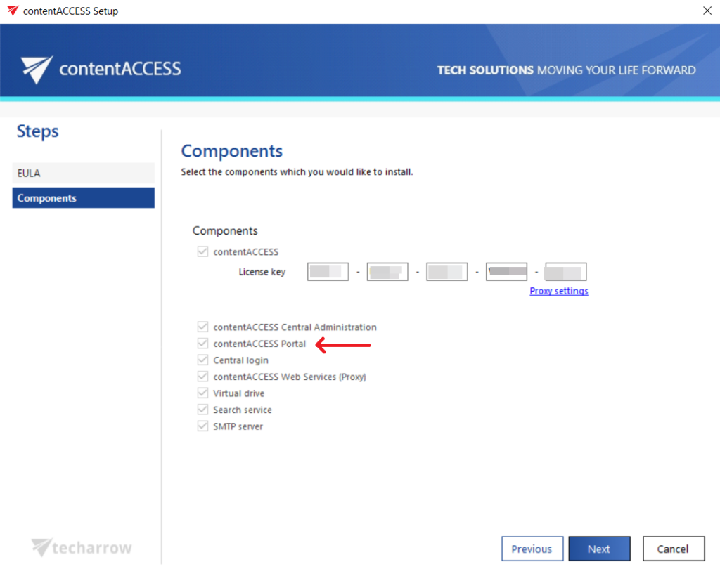 contentACCESS Portal 1. – installation | TECH-ARROW Documentation Center