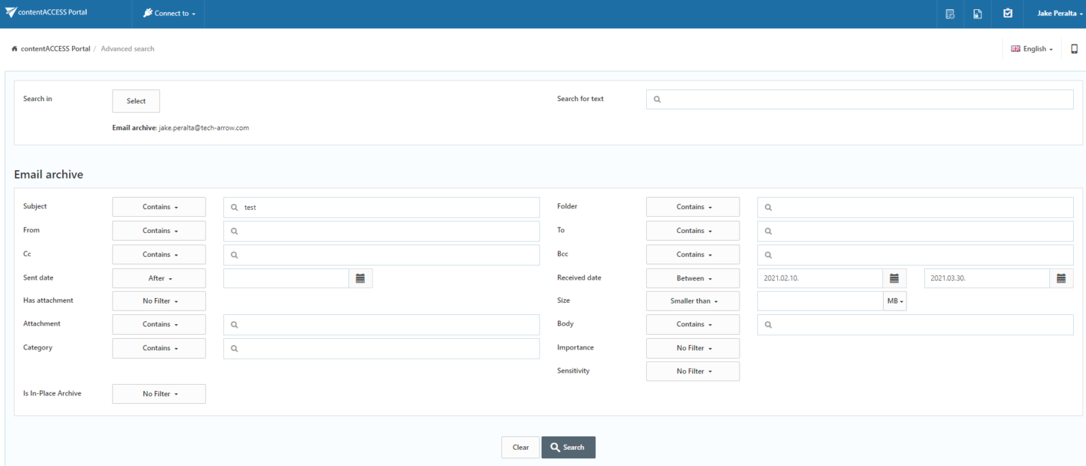 contentACCESS Portal 31. – advanced search – 04 | TECH-ARROW Documentation Center