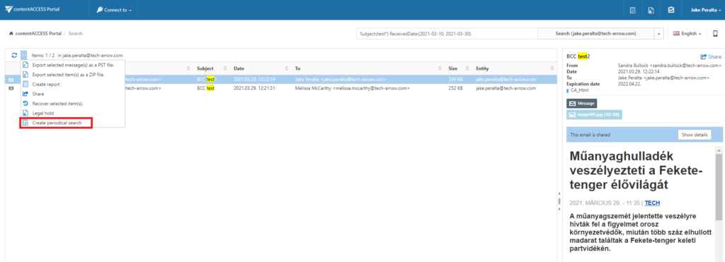 contentACCESS Portal 33. – periodical search | TECH-ARROW Documentation ...