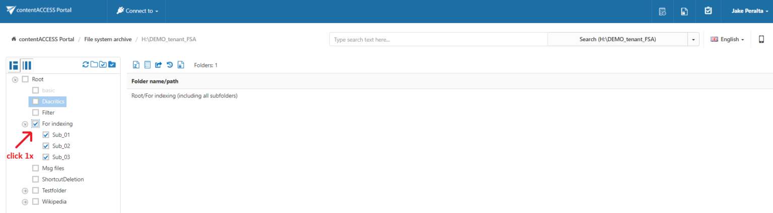 contentACCESS Portal 55. – select multiple folders – 04 | TECH-ARROW Documentation Center