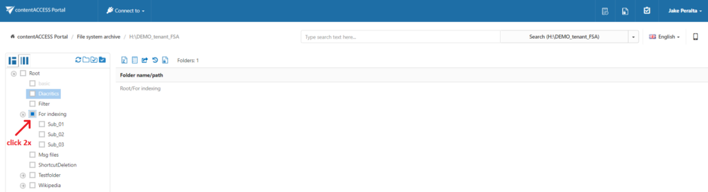contentACCESS Portal 57. – select multiple folders – 06 | TECH-ARROW Documentation Center