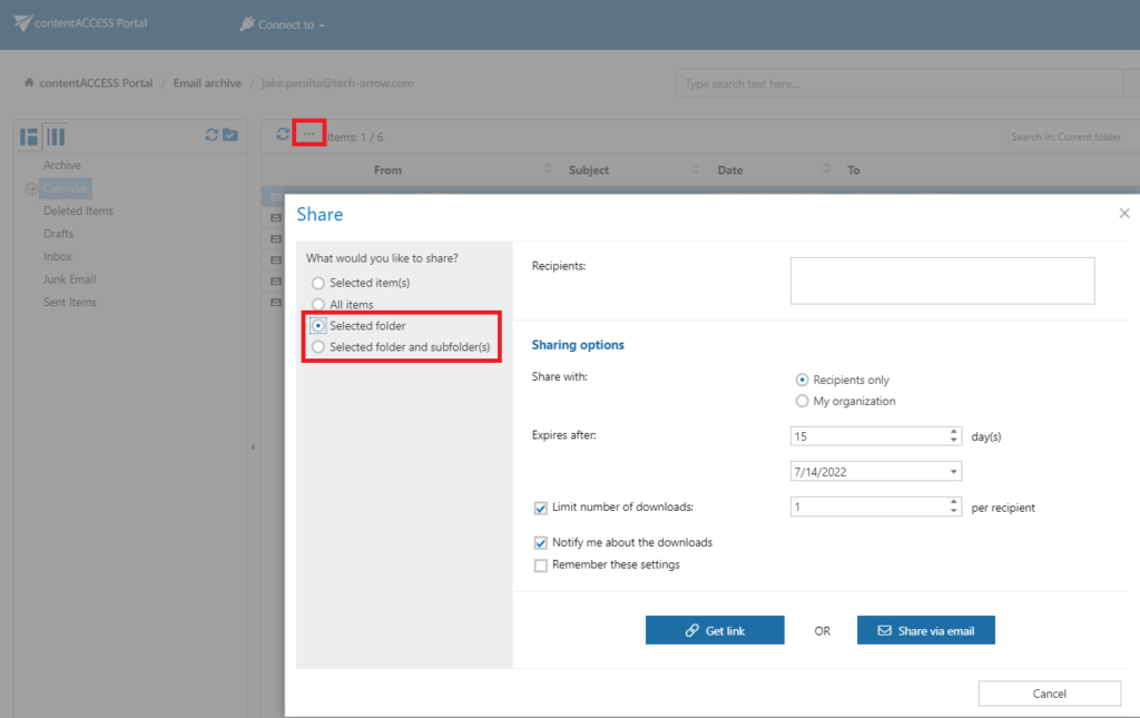 contentACCESS Portal 66. – sharing-02 | TECH-ARROW Documentation Center