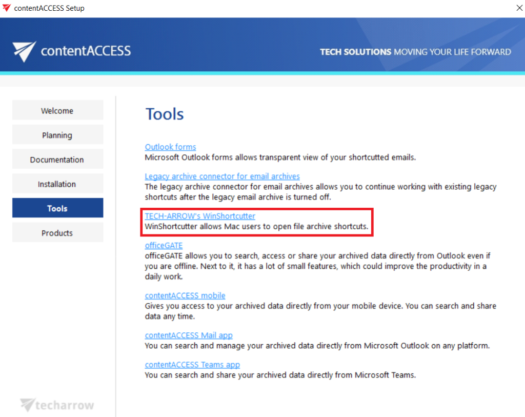 contentACCESS 14. – installing winshortcutter | TECH-ARROW Documentation Center