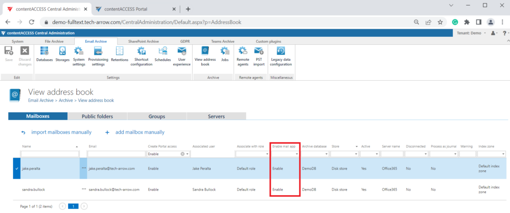 contentACCESS 28.- Enable MailApp | TECH-ARROW Documentation Center