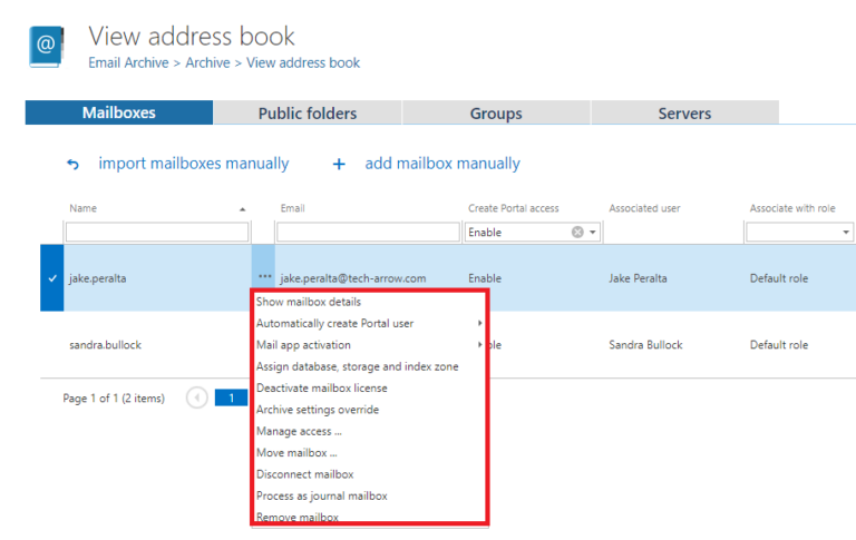 contentACCESS 35.- Mailbox_context menu-01 | TECH-ARROW Documentation Center